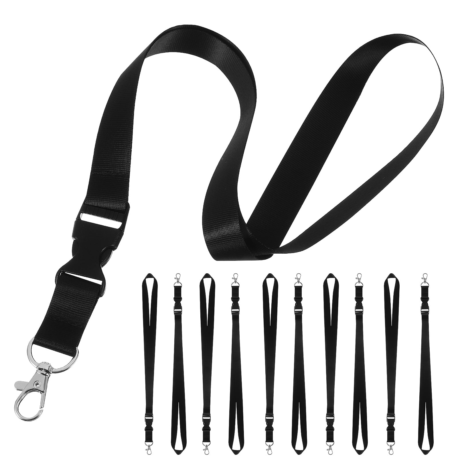 UPOUART 10Pcs Nylon Lanyards for Work Badge with 360-Degree Rotation 21 ...