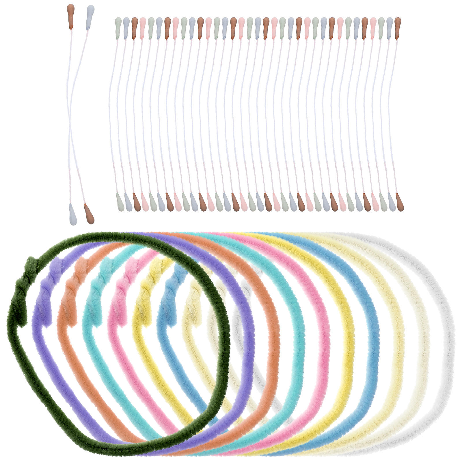 UPOUART 10Pcs Pipe Cleaners Chennile Stem Assorted Color Bendable ...