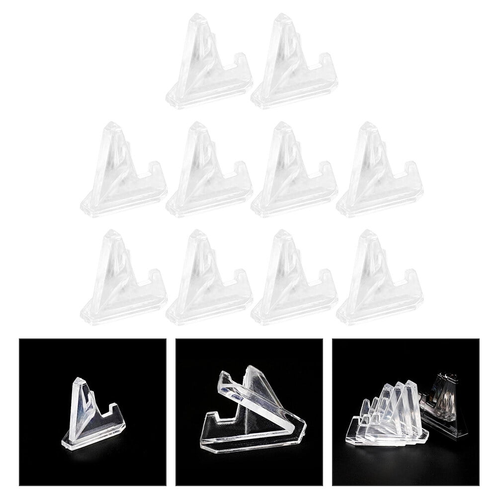 UPOUART 10pcs Display Holders Badge Rack Easel Stands For Coins Storage ...