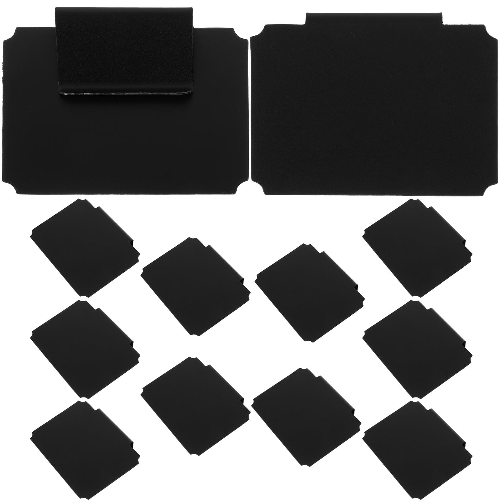 UPOUART 12Pcs Rewritable Black Clip on Labels for Pantry and Farm ...