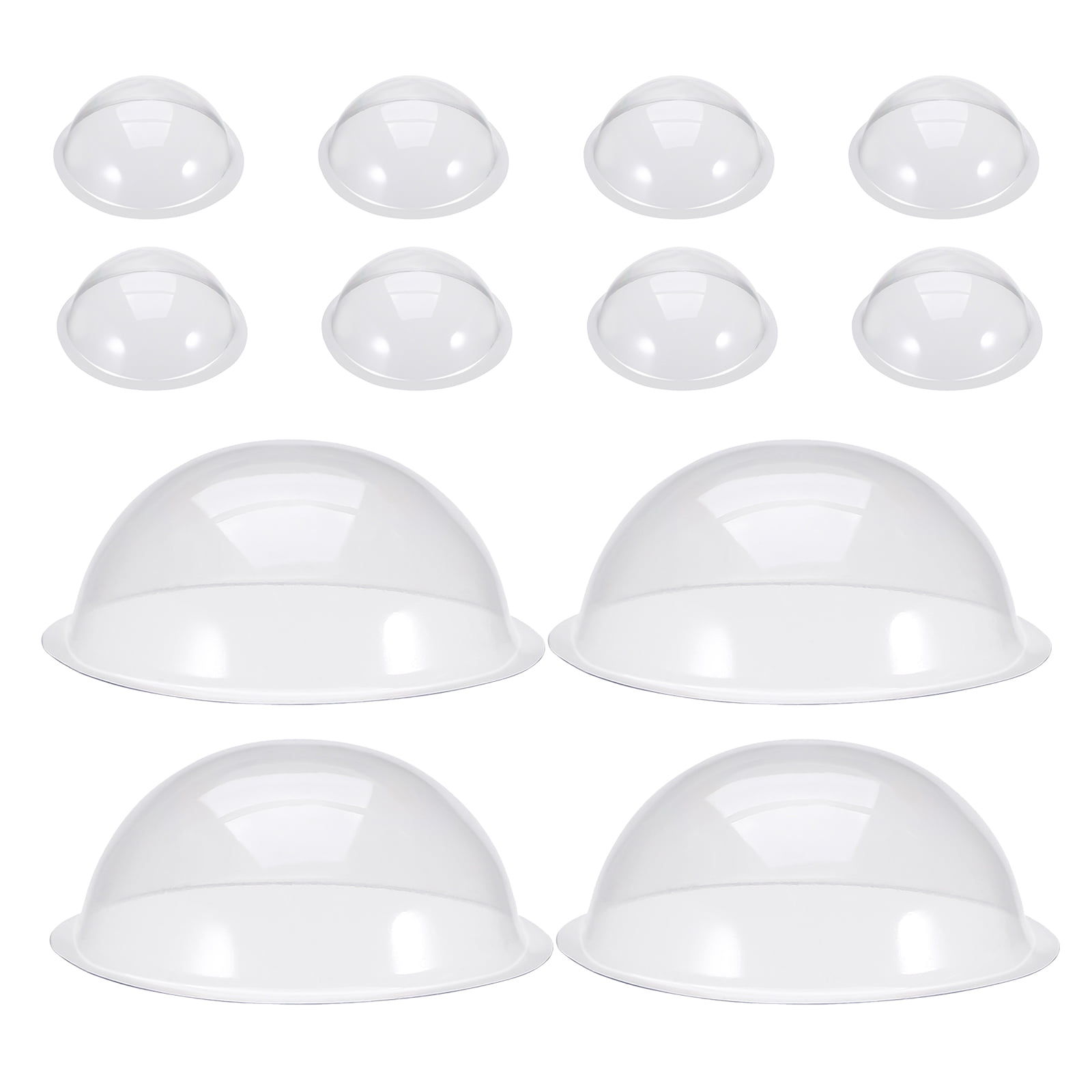 UPOUART 12Pcs Clear Plastic Dome Lids for Crafting Small Fillable ...