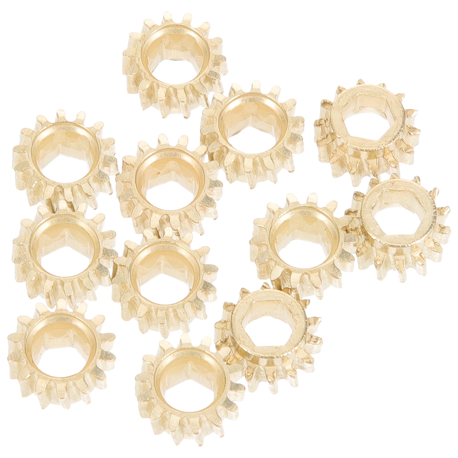UPOUART 12Pcs Golden Metal Guitar Tuning Peg Gears Hexagonal Hole for ...
