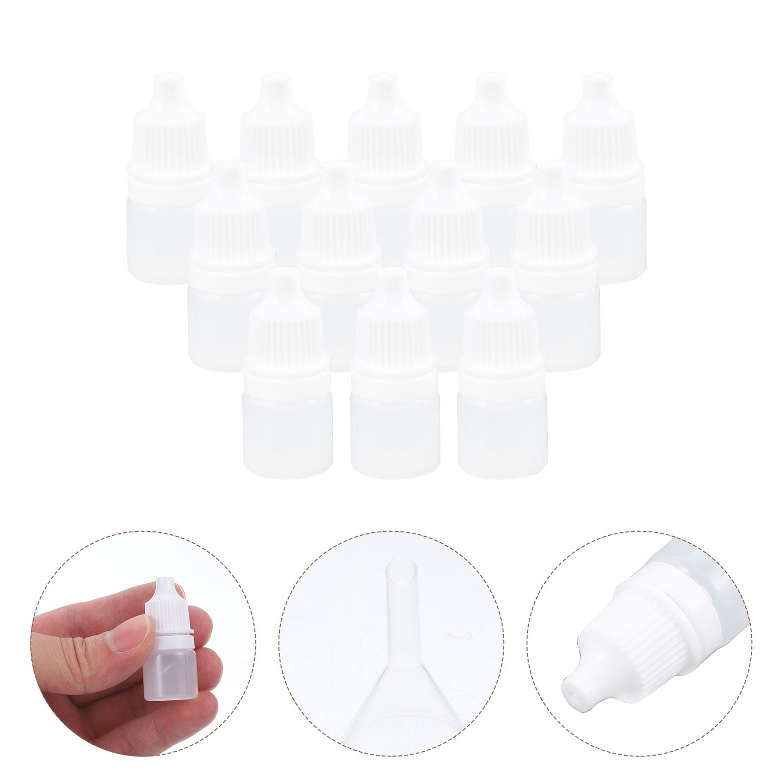 UPOUART 12Set Mini Dropper Bottles for Travel Storage Holder in White ...