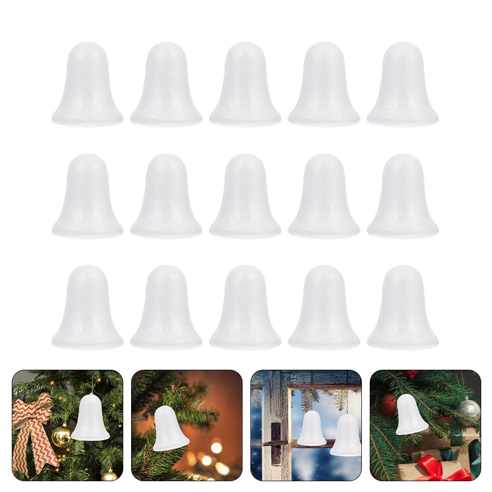 UPOUART 15Pack Small Craft Bell White Foams Bells For Preschool Crafts ...