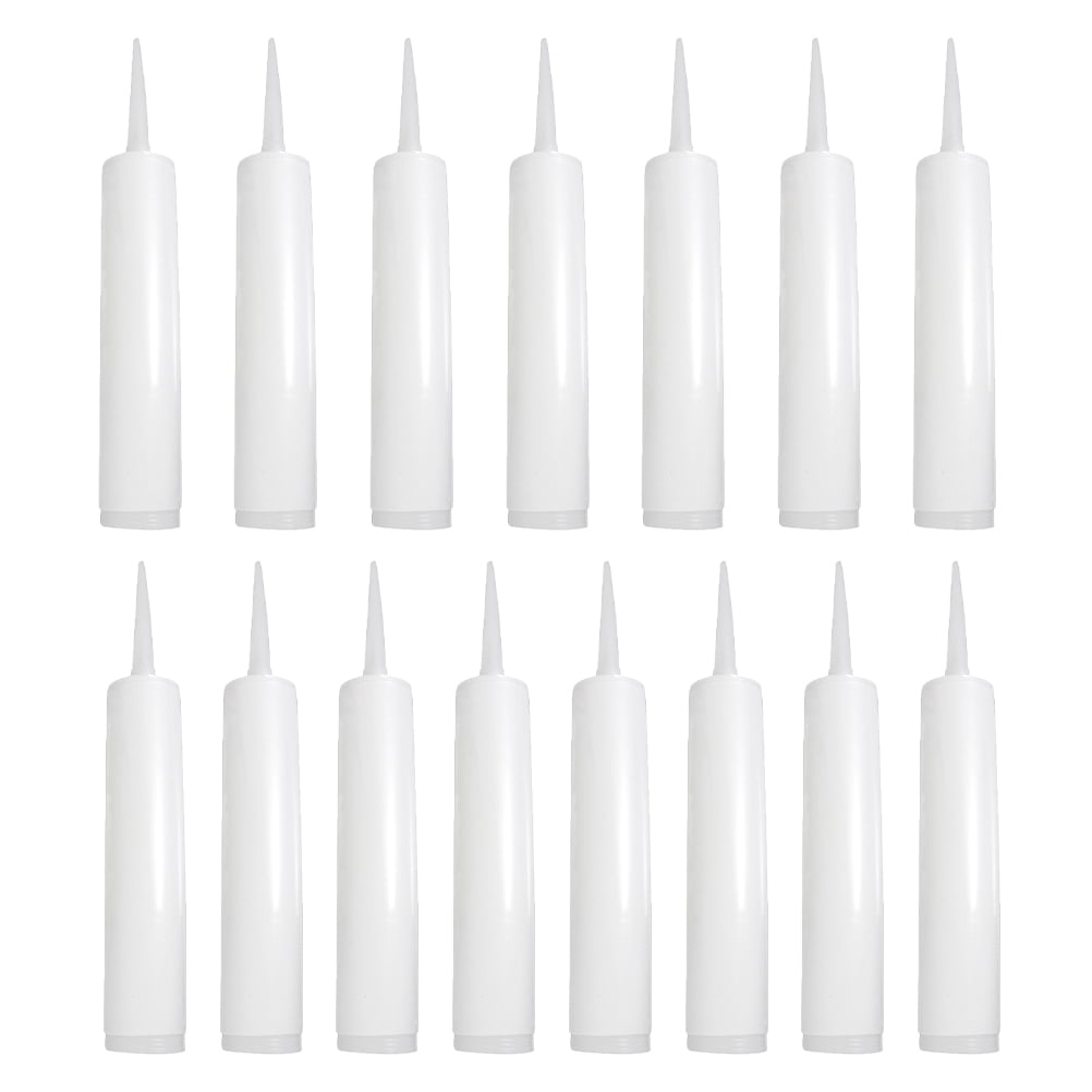 UPOUART 15Pcs Empty Caulking Tubes Fillable Plastic White Sealant Tubes ...