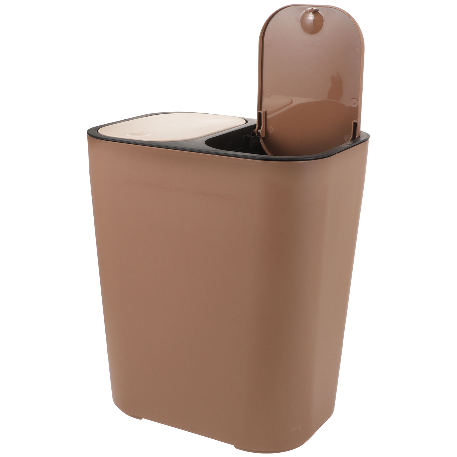 UPOUART 1Pack Dual Kitchen Garbage Bin Classified Dustbin PP Dry and ...