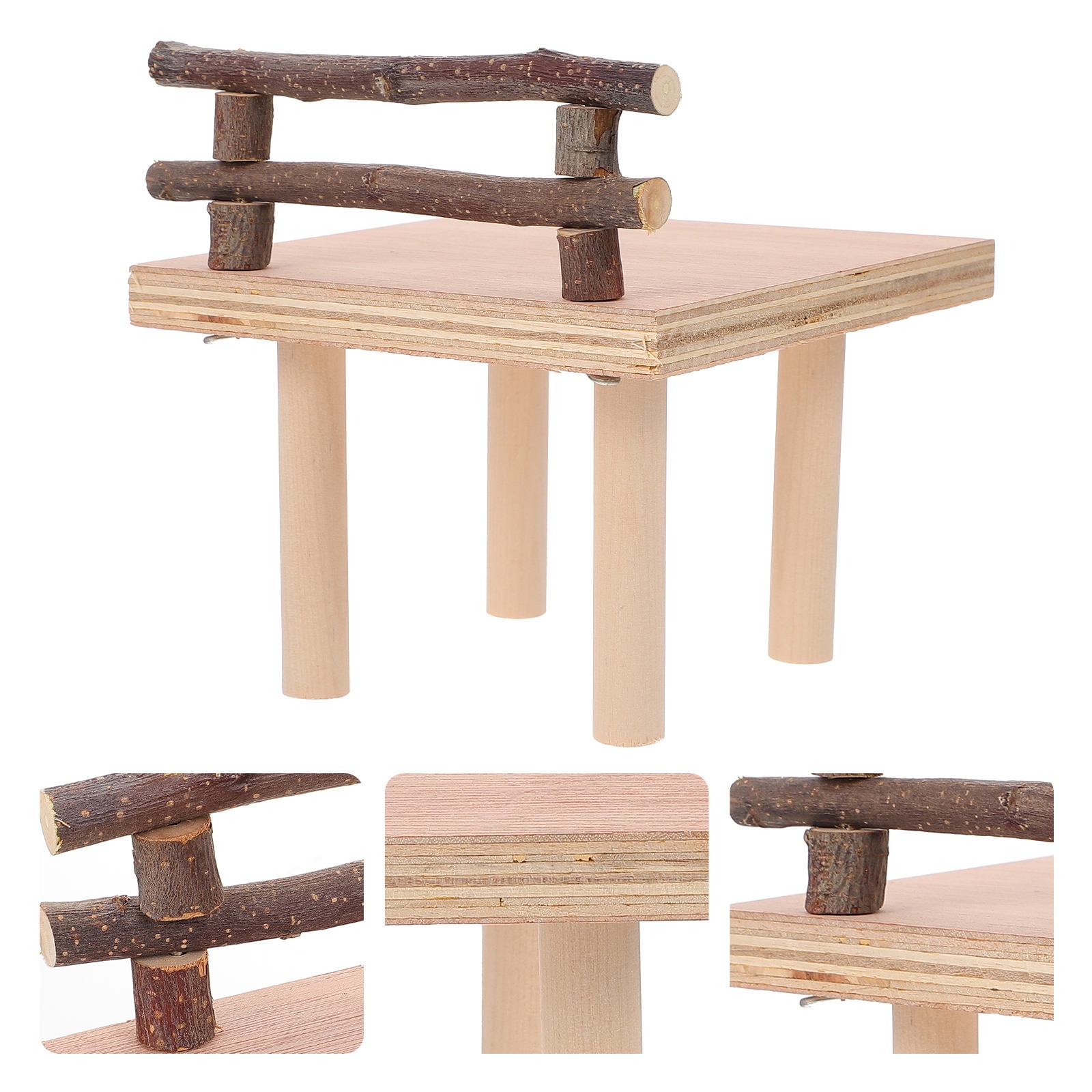 UPOUART 1Pack Hamster Stand Wood Assorted Color Encourages Exercise for ...