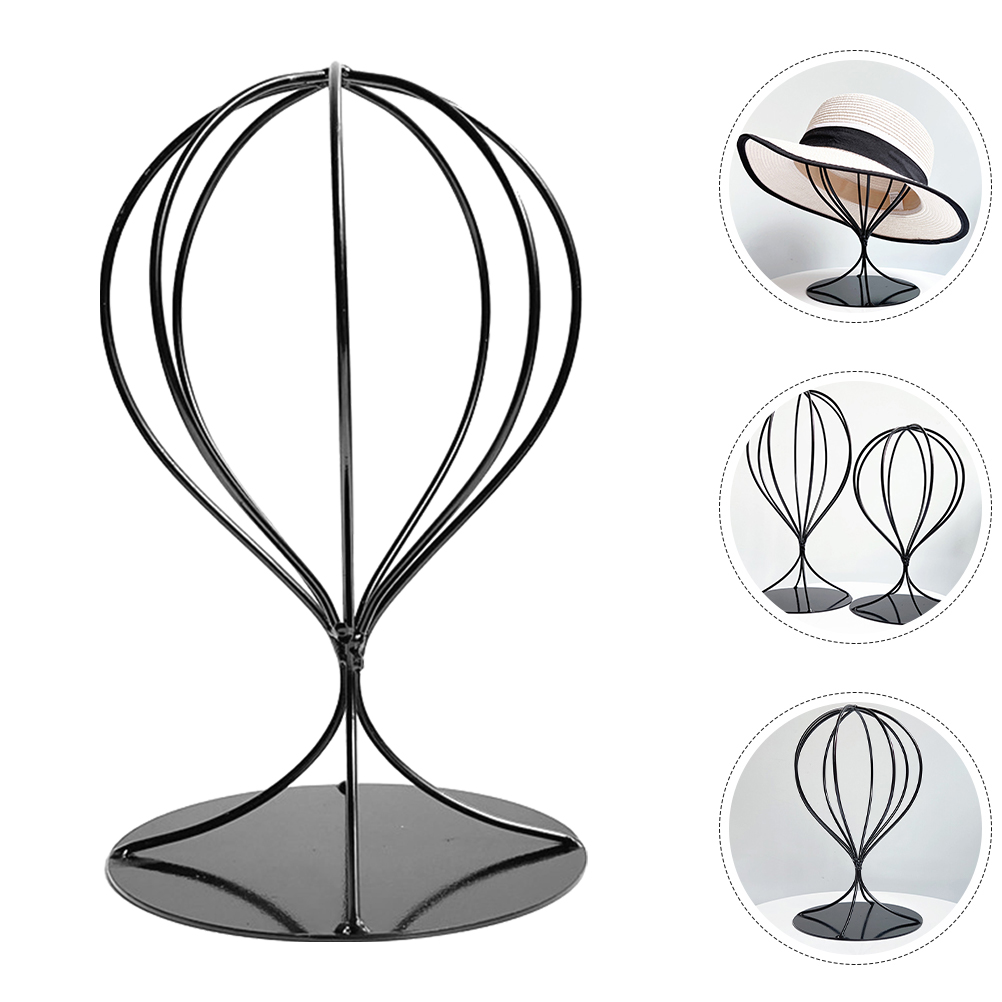 UPOUART Standing Hat Rack Metal Hat Display Stand Black 1Pcs 26x16x16cm ...