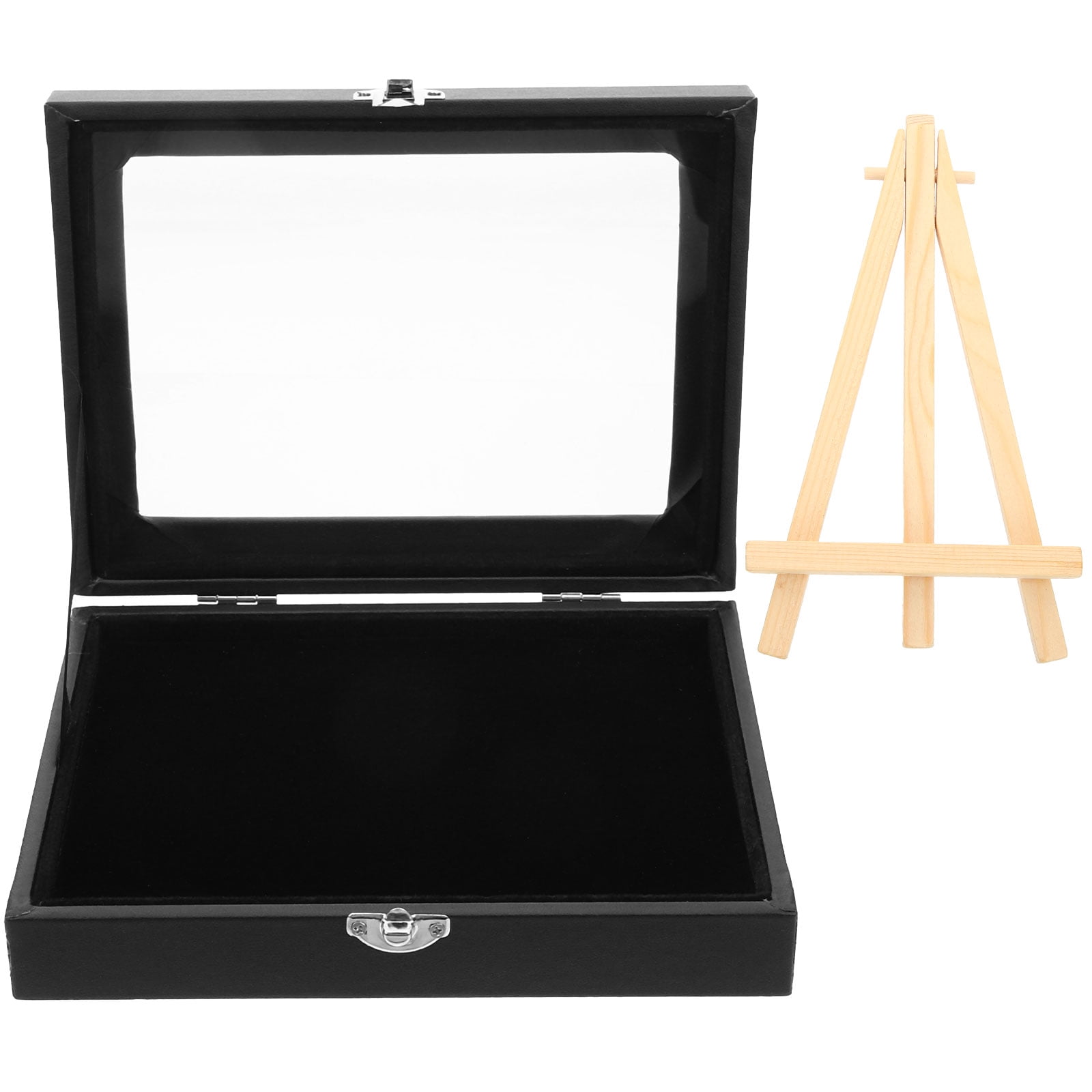 UPOUART 1Pack Pin Display Box with Wooden and Velvet Materials for ...