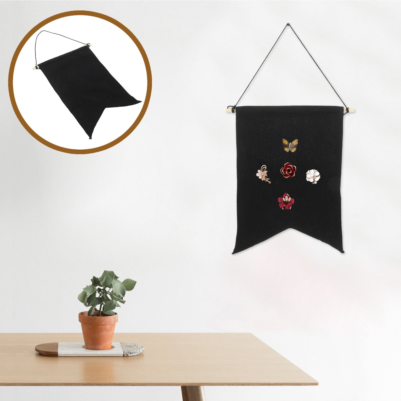 UPOUART Wall Collection Banners Hanging Brooch Pin Display Holder ...