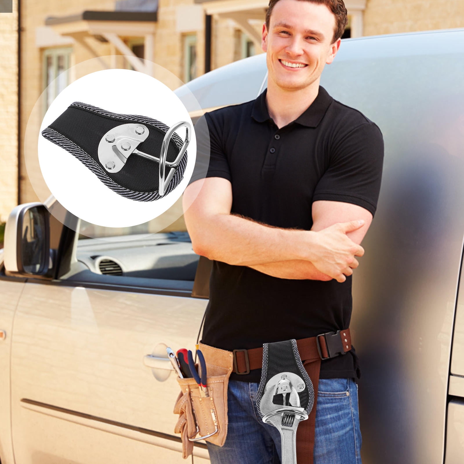 UPOUART DIY Project Tool Hanger Black Nylon Swing Tilt Hammer Wrench ...