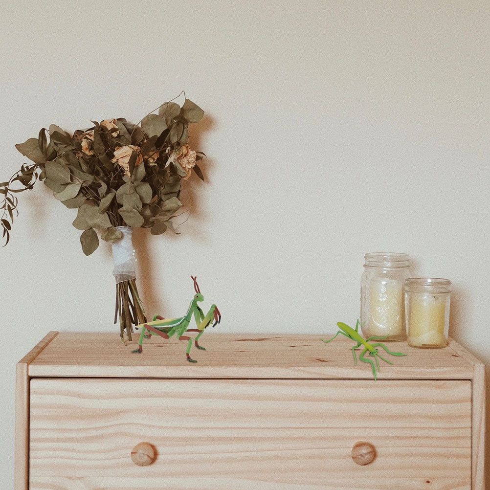 UPOUART 1Pcs Praying Mantis Figurine Green Plastic Toy for Children and ...