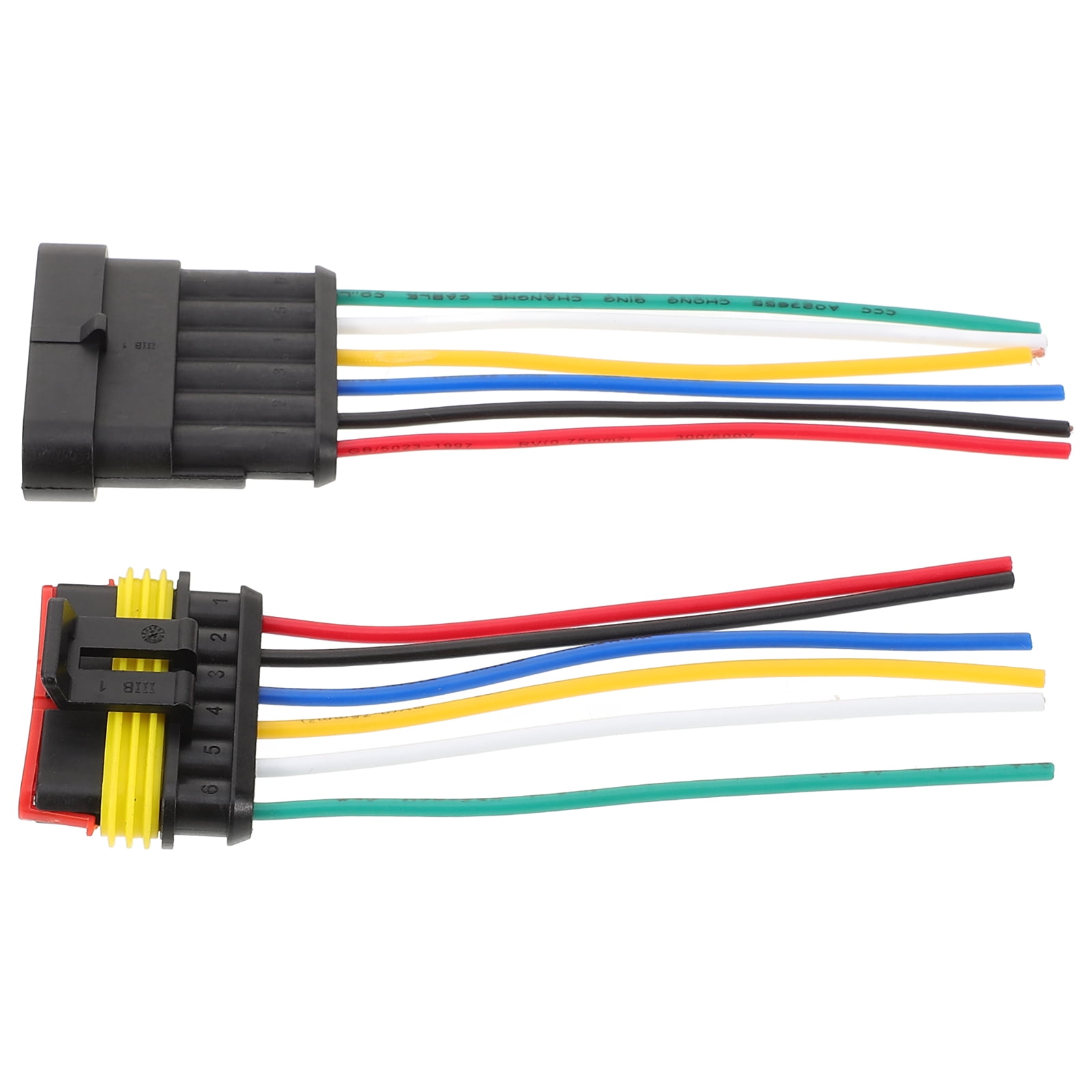 UPOUART 1Set 6 Pin Electrical Wire Connector Male and Female Plug ...