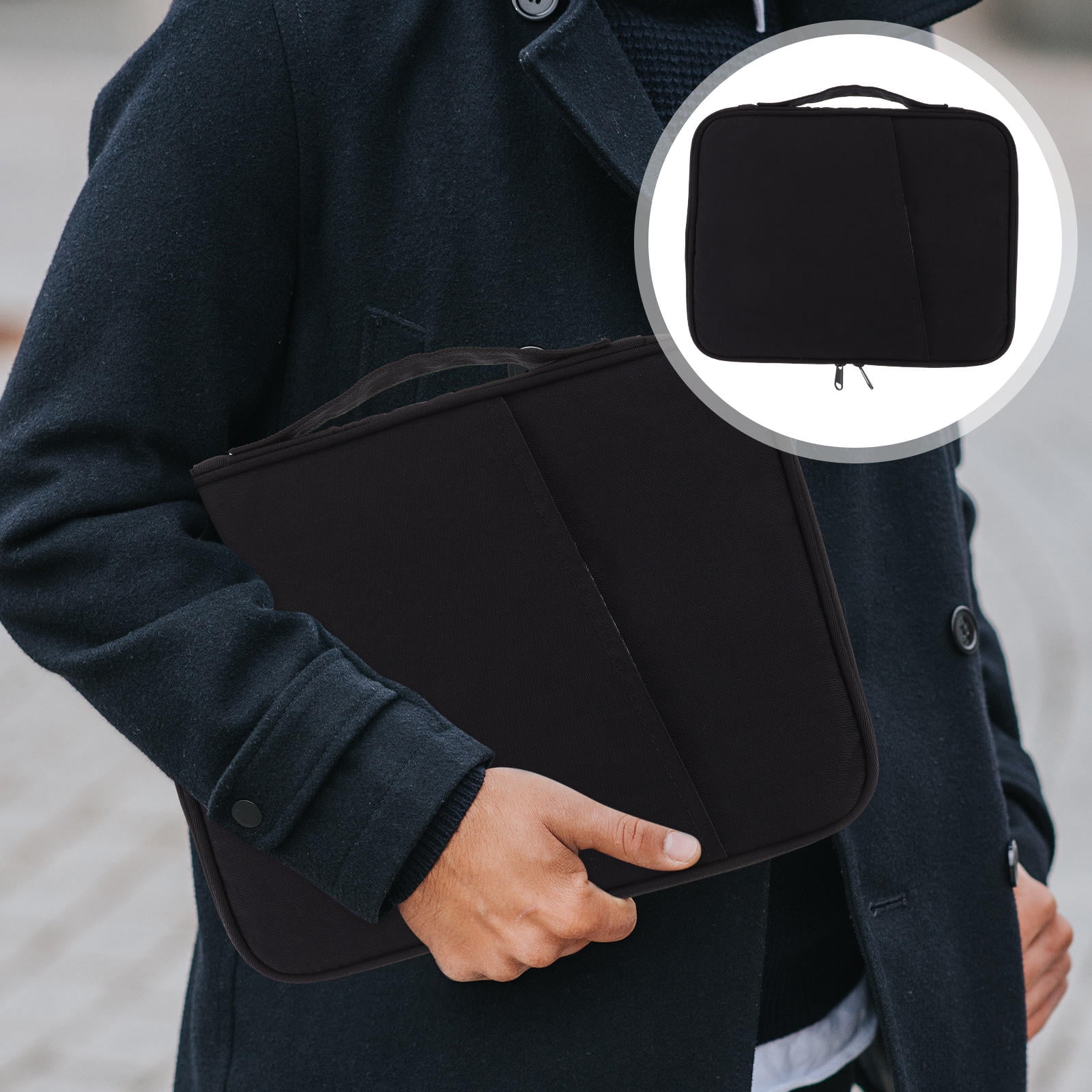 UPOUART 1Set Black Nylon Carrying Case for Tablet and Laptop with ...