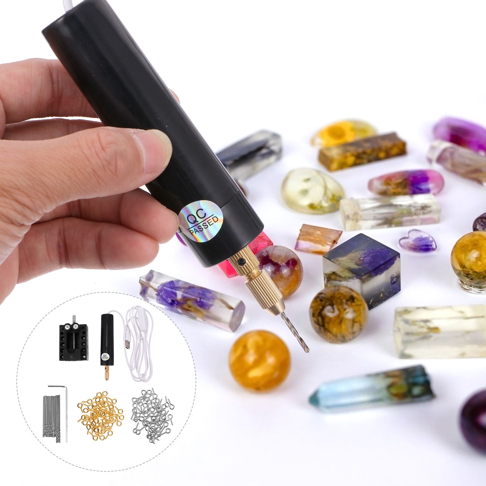 UPOUART 1Set DIY Crafts Electric Screwdriver Set with Replaceable Bits ...