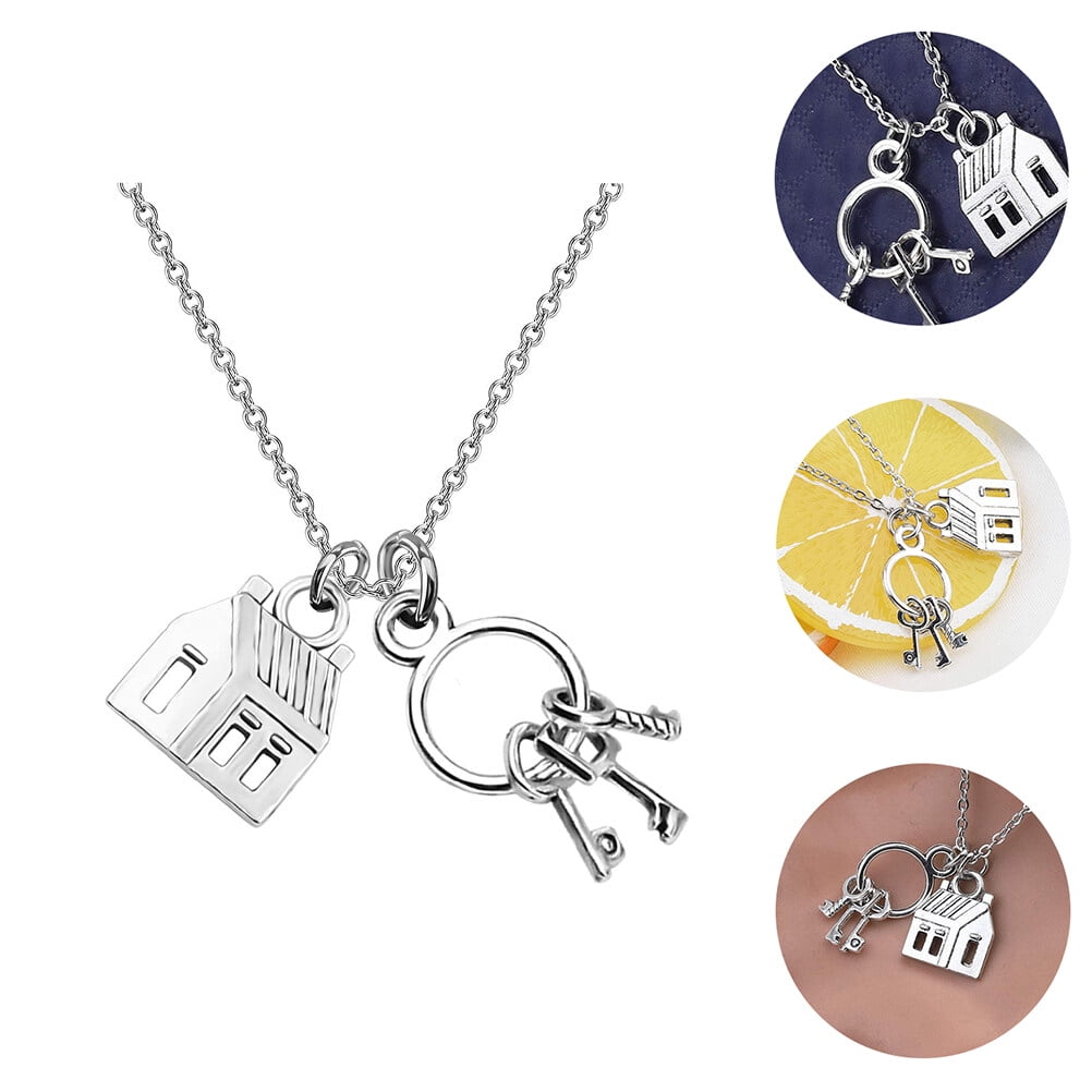 UPOUART 1Set Key Necklace With Silver Tone For Housewarming And Real ...
