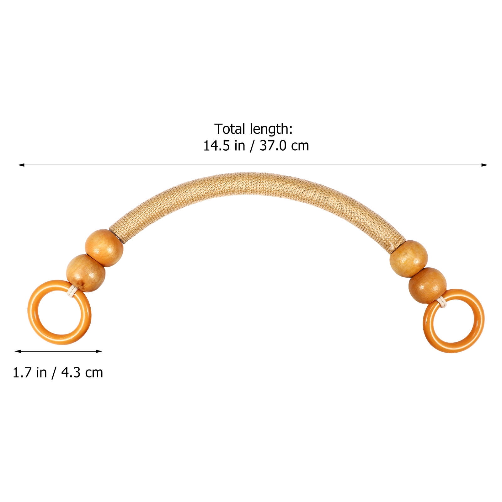 UPOUART Natural Rope Purse Handle Wooden Beaded Bag Handles Assorted ...