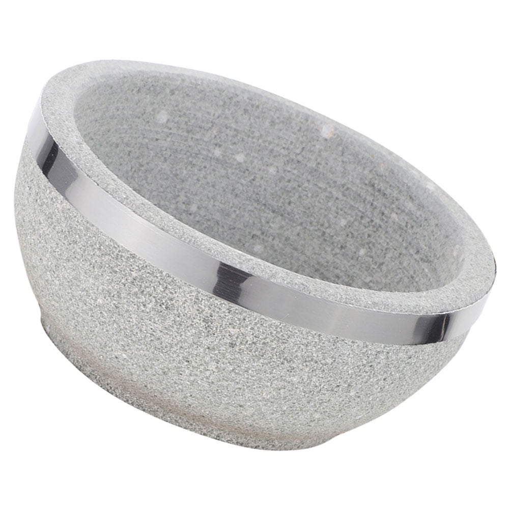 UPOUART 1Set Stone Bowl Granite Grey 7.07X7.07X3.03in Heat Retention ...