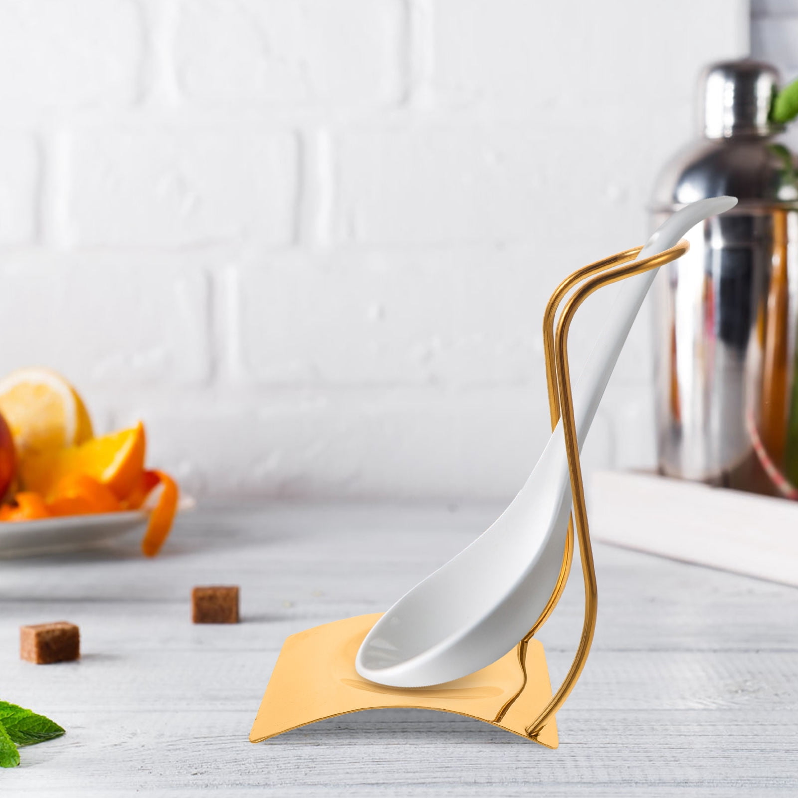 UPOUART Sturdy Spoon Rest Stainless Steel Golden 1Pcs 8.45X4.72In ...
