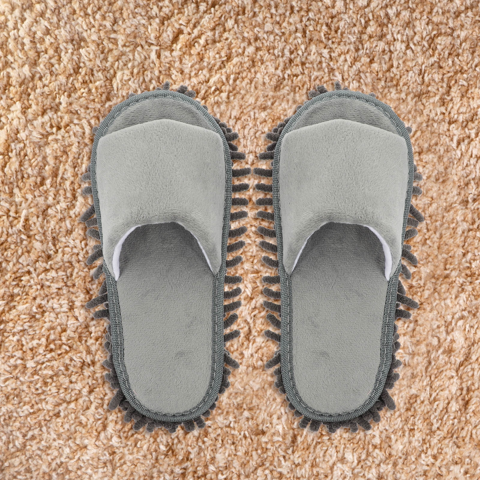 UPOUART 2 Pairs Mop Slipper Shoes for Mopping Simple Design Chenille ...