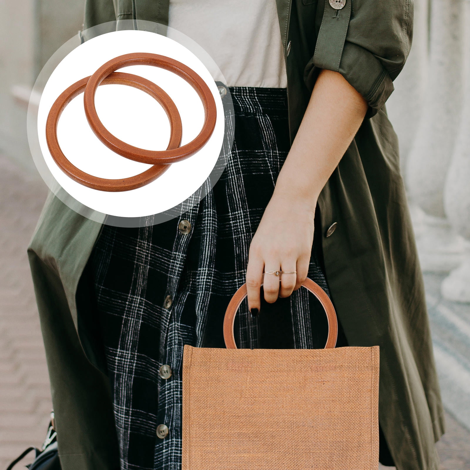 UPOUART 2 Pcs DIY Handle for Bags in Brown Color for Women and DIY ...