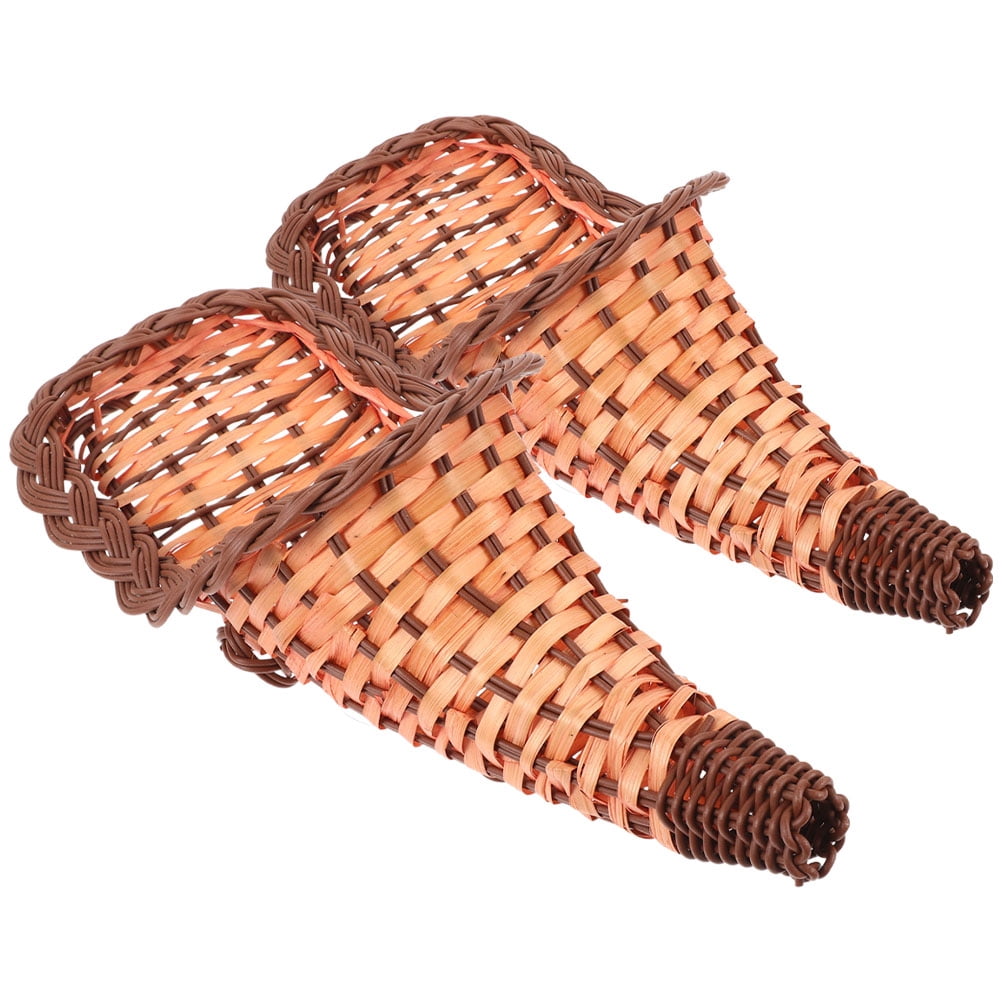 UPOUART 2 Pcs Large Bread Basket Bamboo Chocolate Display Baskets for ...