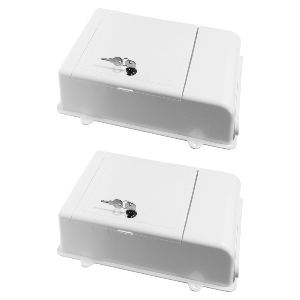 UPOUART 2 Set Wall Mounted Letter Box for Office Use White Plastic and ...