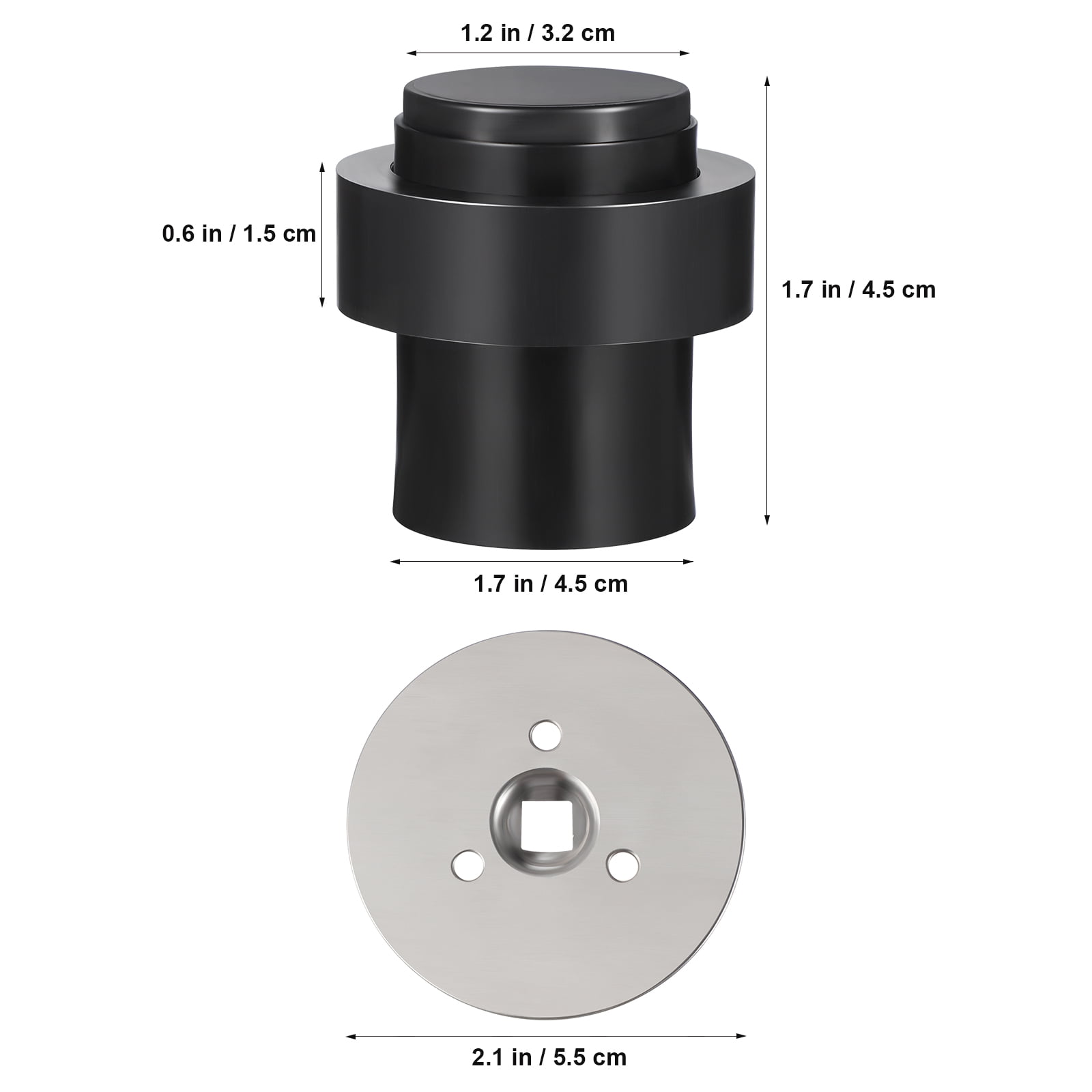 UPOUART 2 Sets Door Stops For Wall No Drill Door Stoppers Space Saving ...