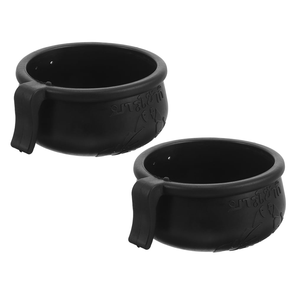 UPOUART 2 Sets of Chicken Feeding Cup Rubber Black for Poultry Daily ...