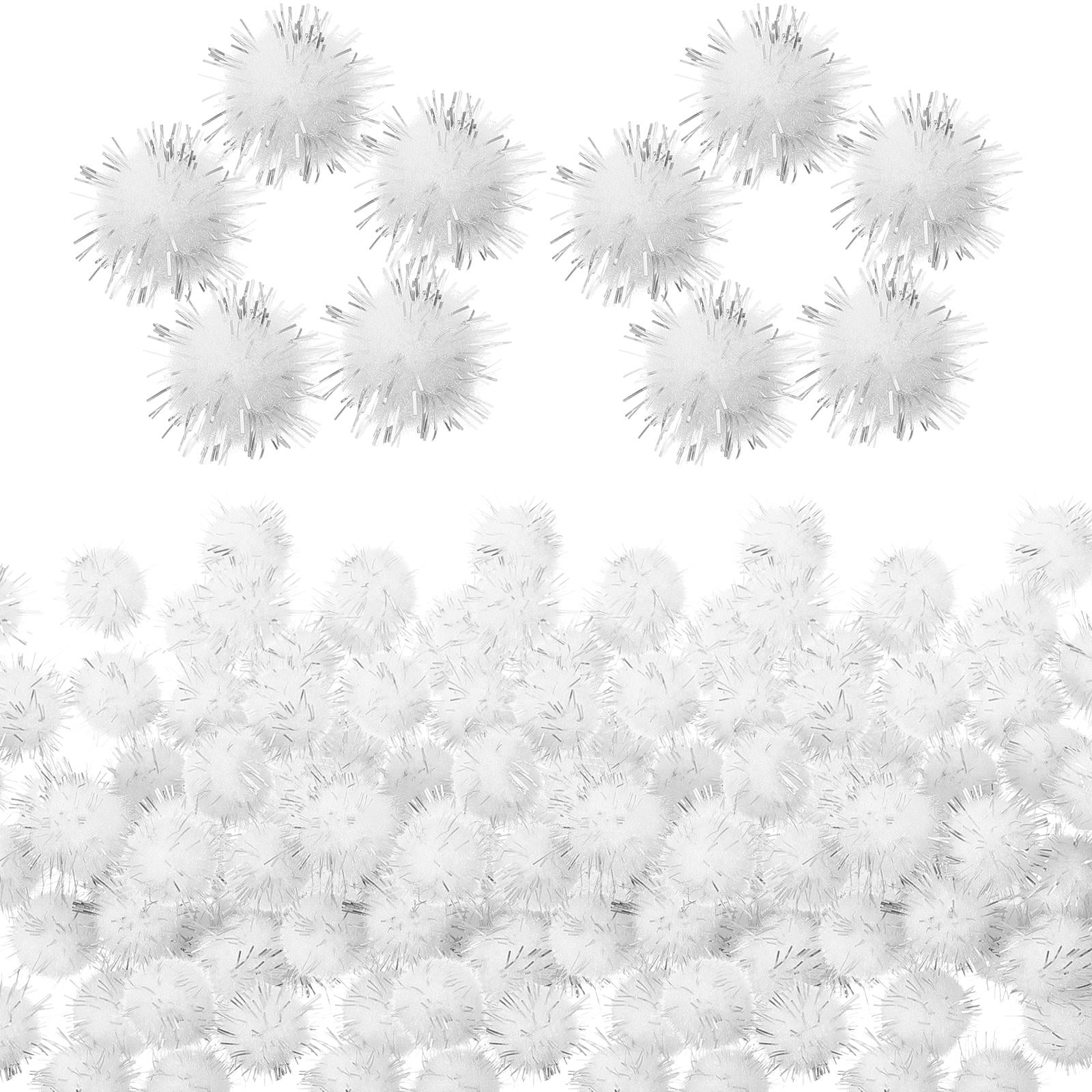 UPOUART 2000 Pieces White Shiny Pom Poms for Crafts, Handmade ...