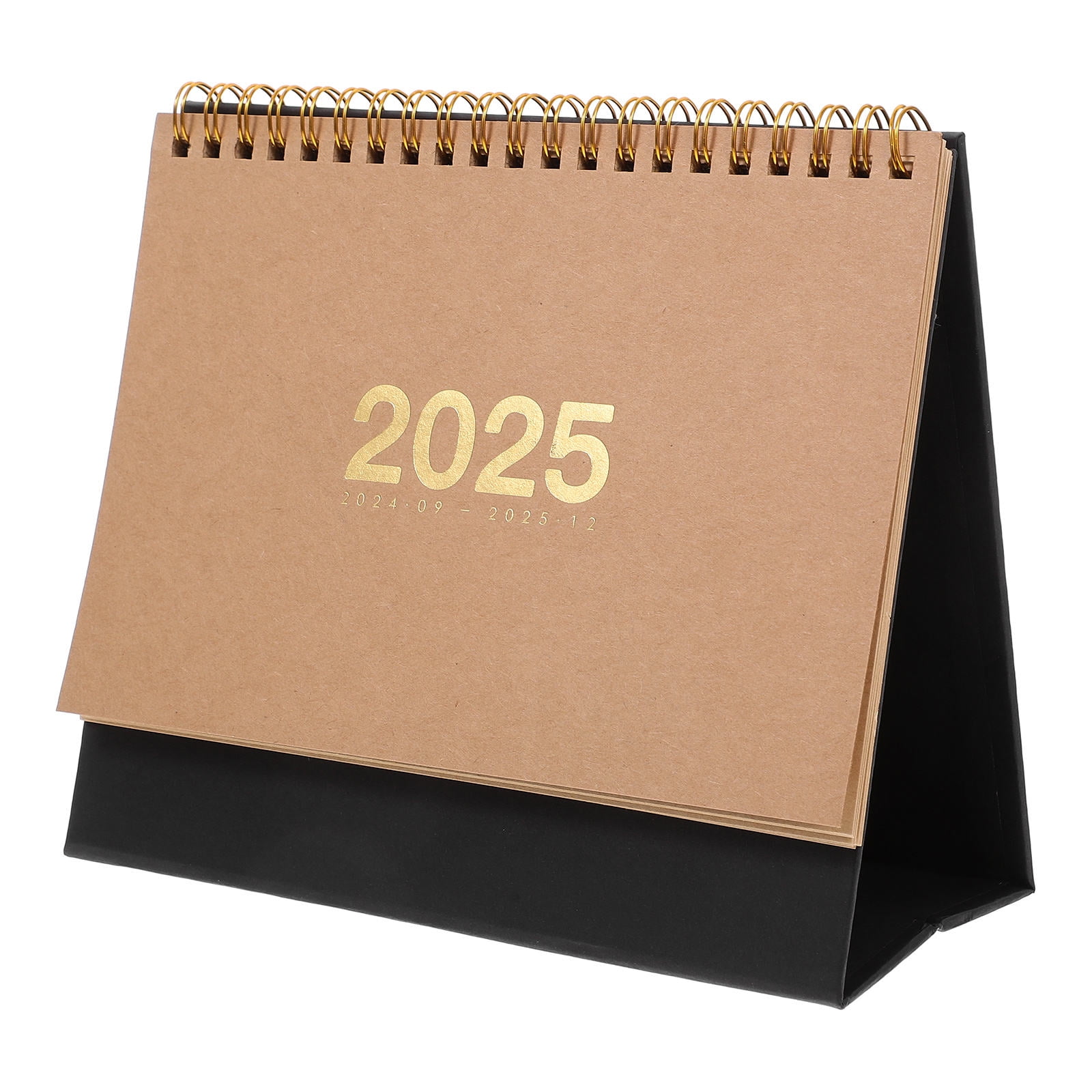 UPOUART 2025 Standing Desk Calendar Brown Sturdy Paper Daily Planner ...