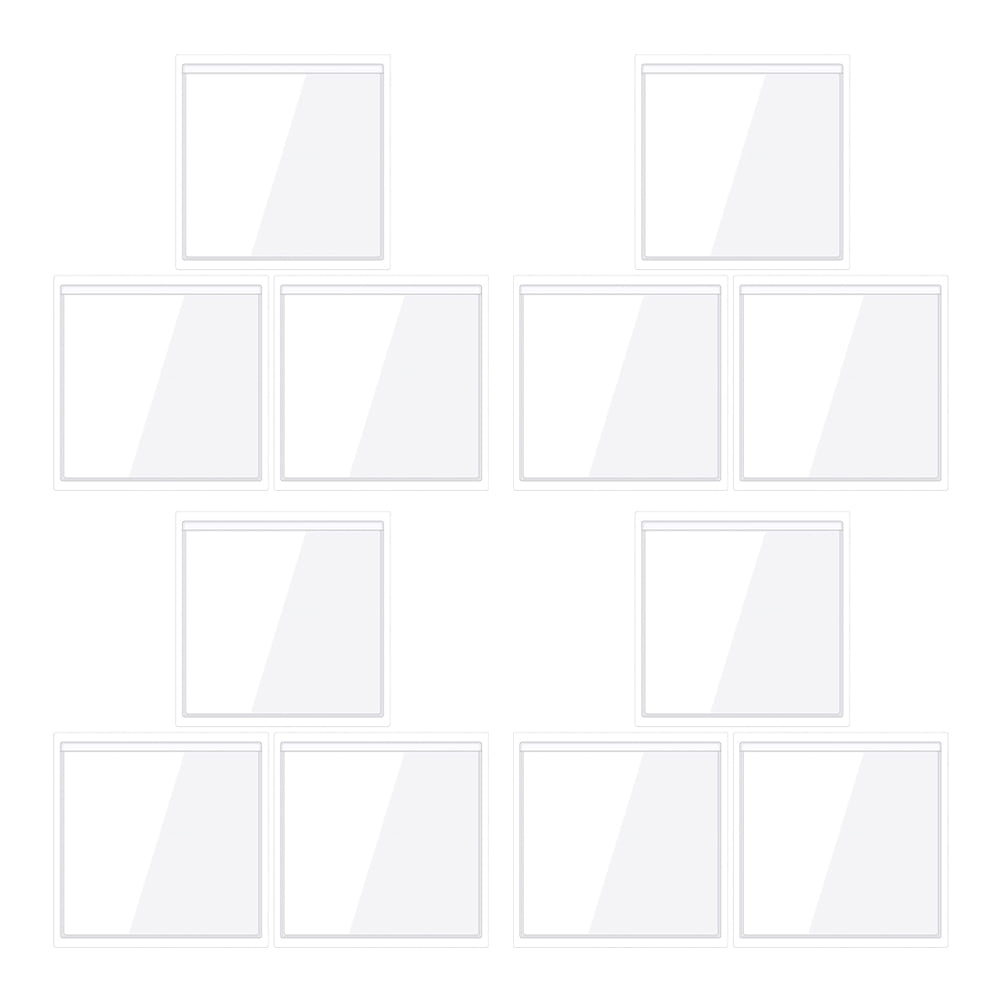 UPOUART 20Pcs Clear Adhesive Pockets Sleeves for Shop and Market Use ...