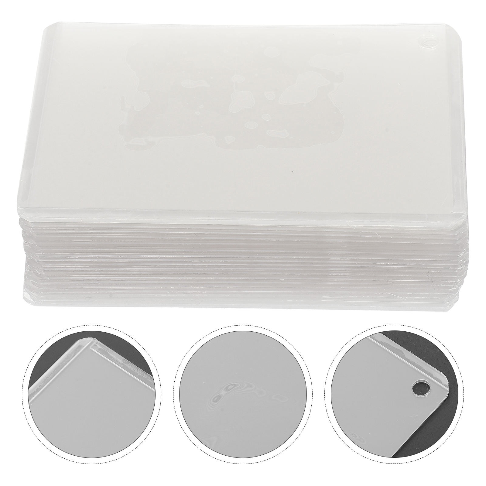 UPOUART 20Pcs Clear Cards Sleeve with Fine Workmanship for Organizing ...