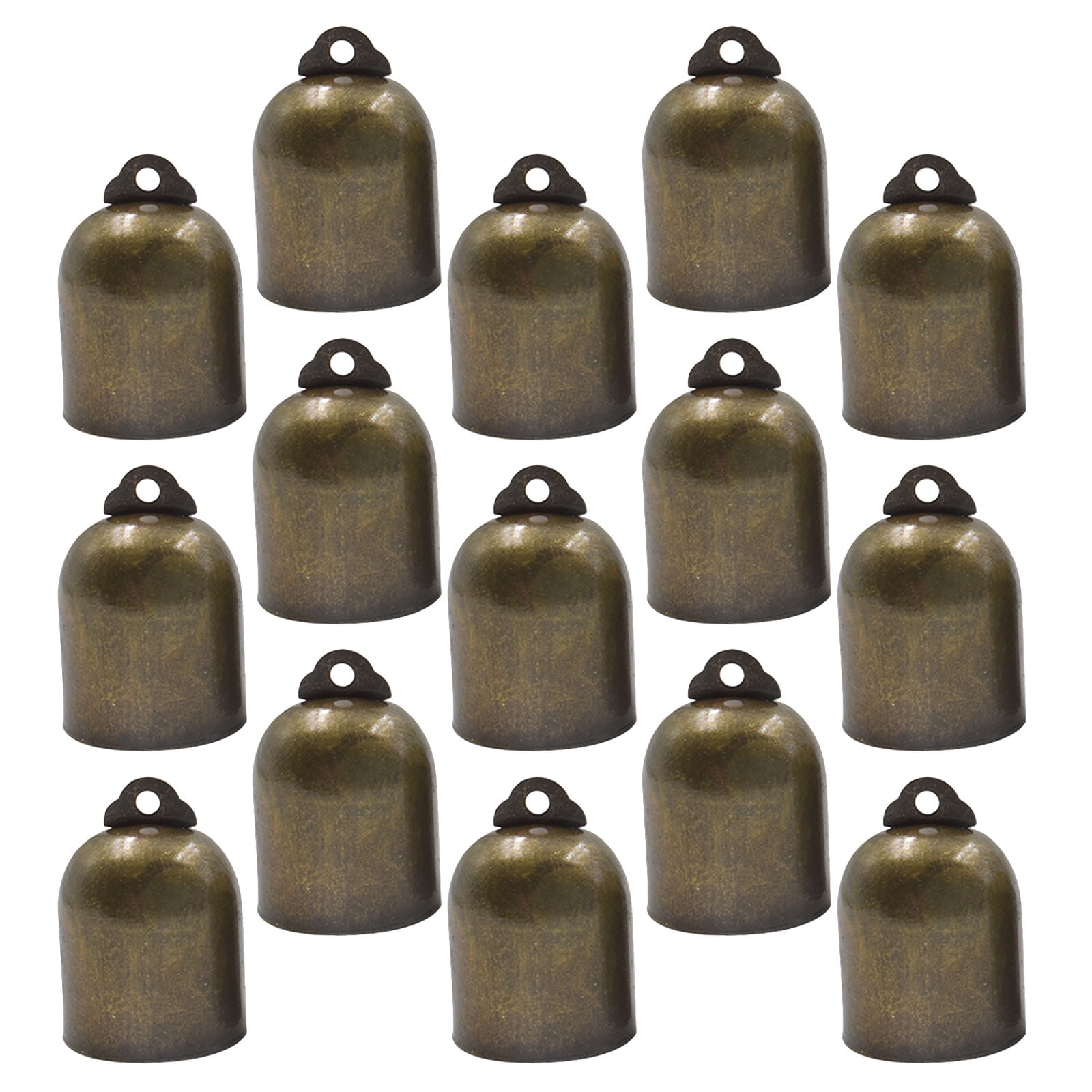 UPOUART 20Pcs Decorative Brass Bells with Vintage Finish for Christmas ...