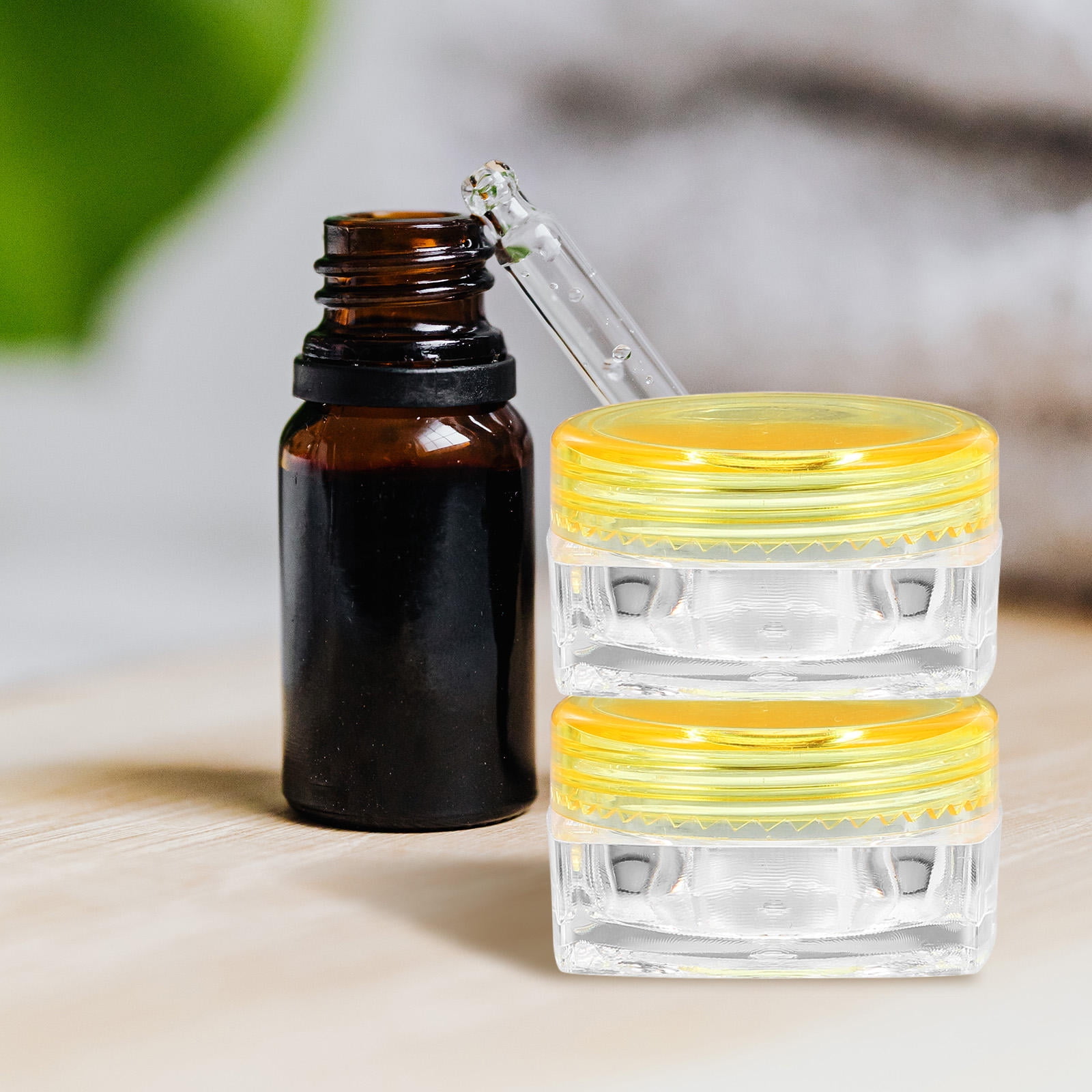 UPOUART 24Pcs Compact Plastic Cream Containers with Wide Mouth Lids ...