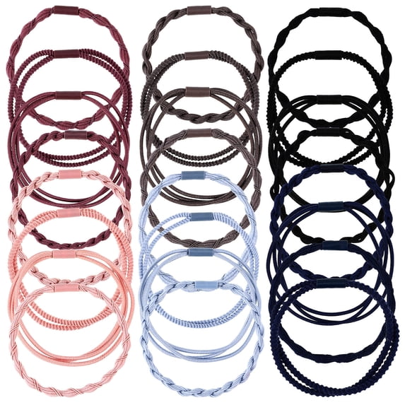 UPOUART 24Pcs Multi Color Stretchy Hair Ties No Damage Hair Elastics ...