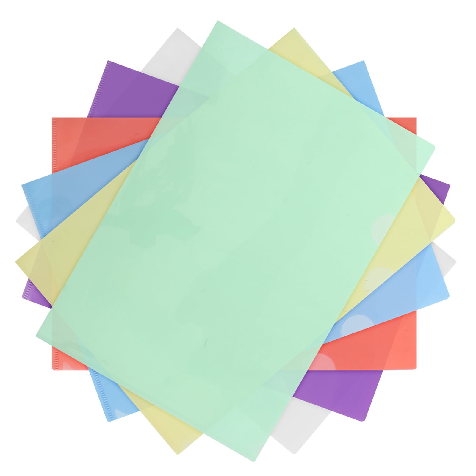UPOUART 24Pcs Waterproof L Shaped File Folders Assorted Color Plastic ...