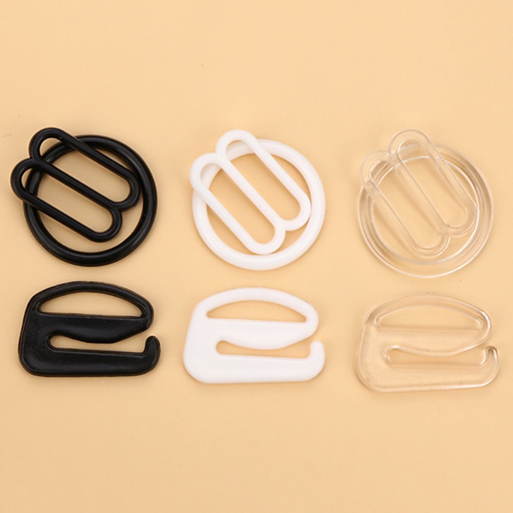 UPOUART 250Pcs Small Clear Strap Adjuster Bra Buckle for Down Jacket ...
