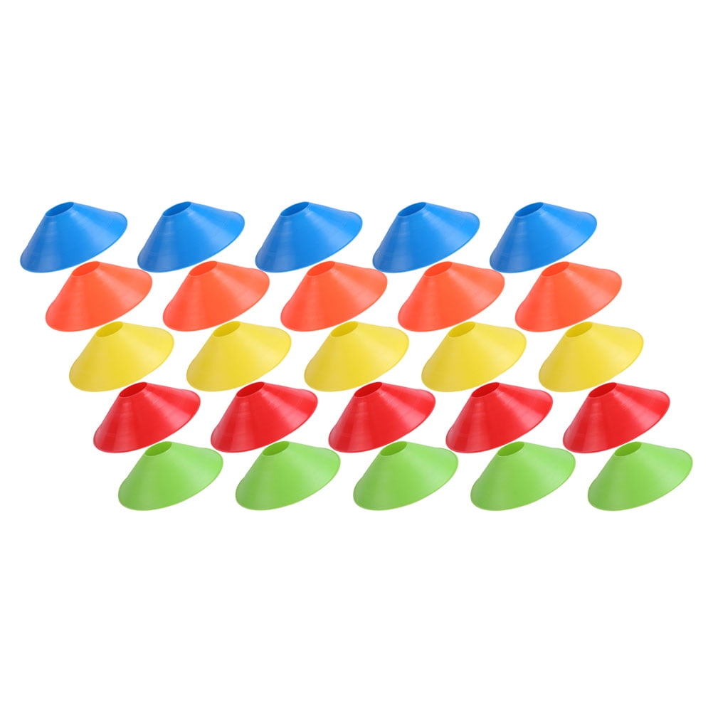 UPOUART 25Pcs Football Training Cone Assorted Color PE Obstacle Course ...