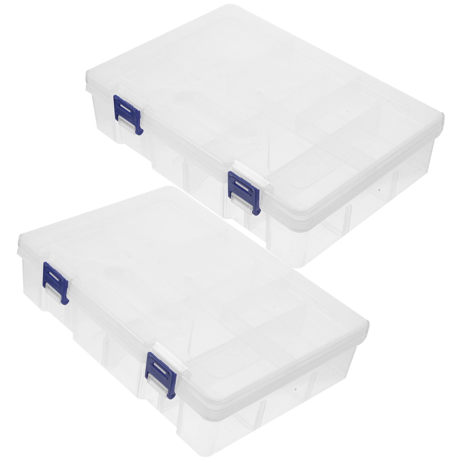 UPOUART Stackable Parts Organizer Storage Box Transparent 2Pcs 22.80X16 ...