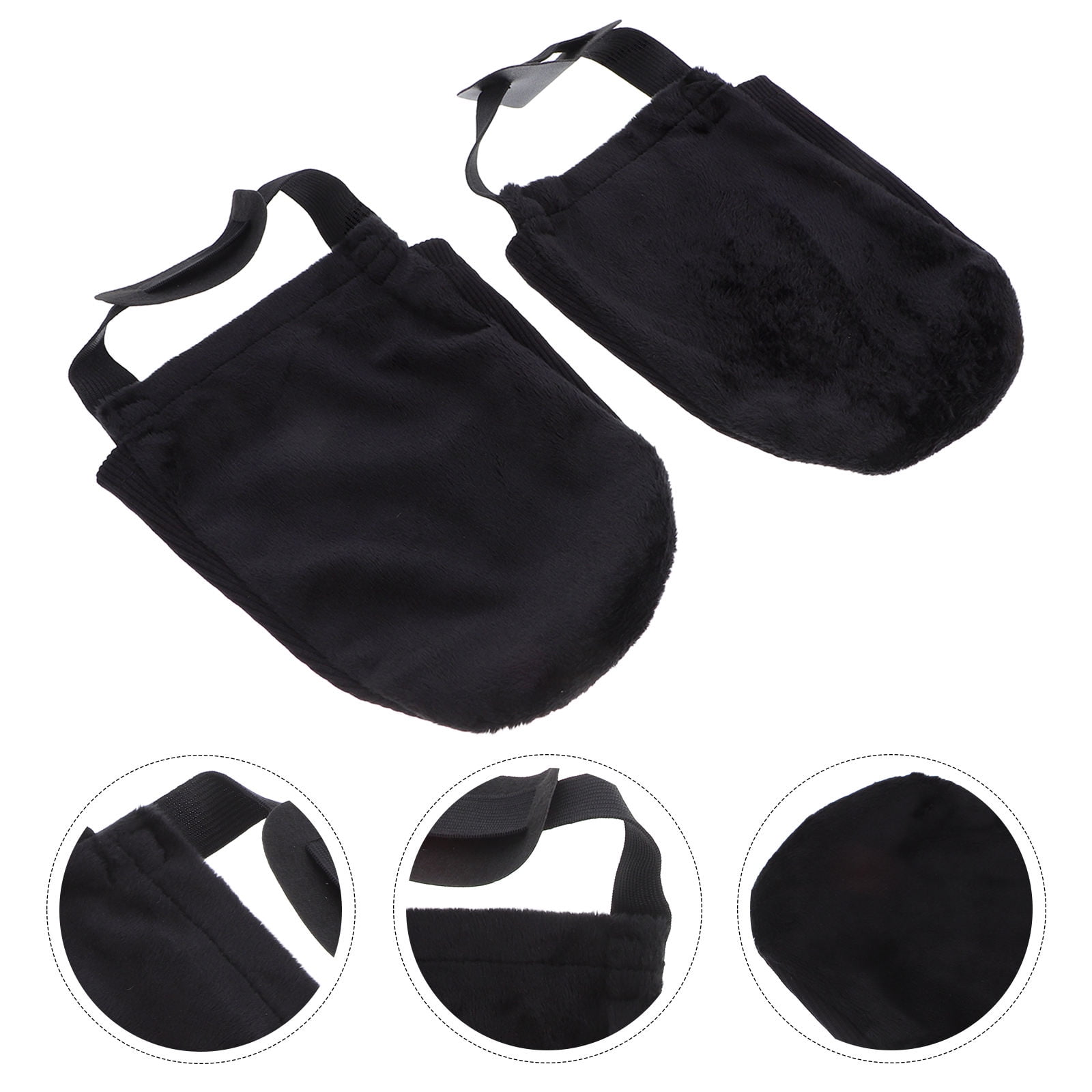 UPOUART 2Pairs Black Bowling Shoe Slider Covers with Elastic Band for ...