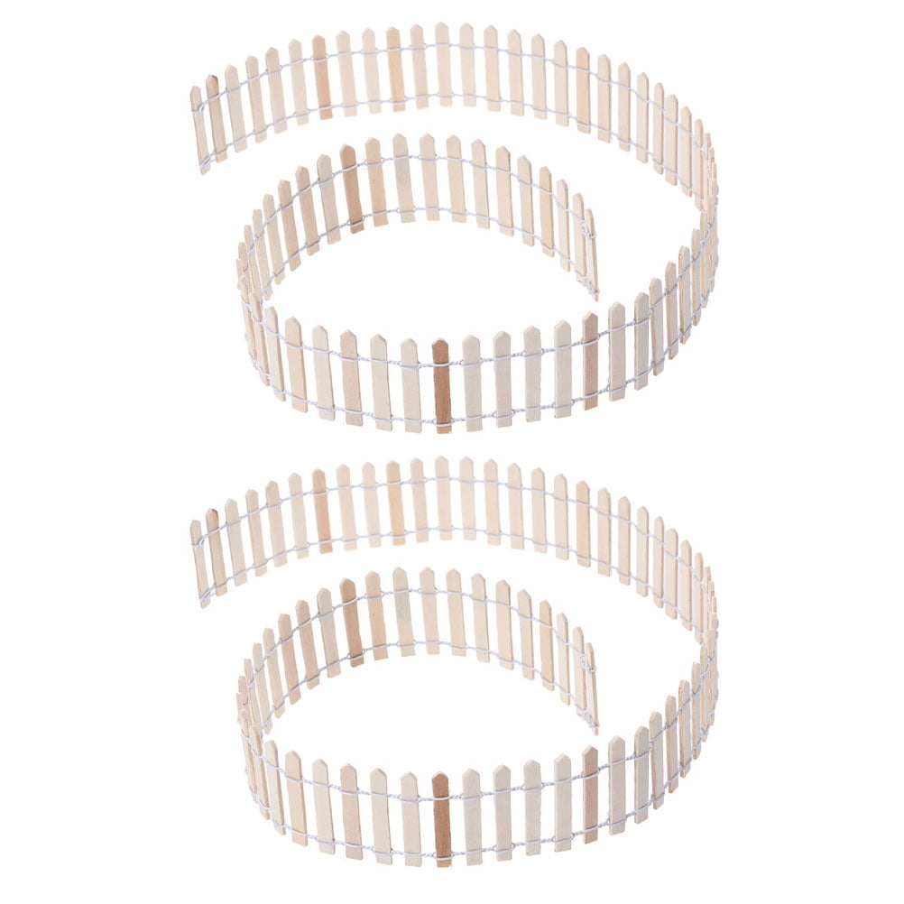 UPOUART 2Pcs Beige Mini Fence Model for Fairy Garden Small Fence for ...