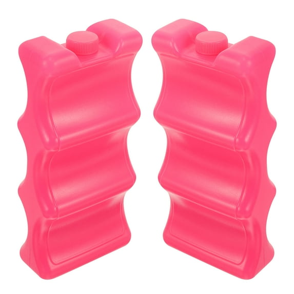 UPOUART 2Pcs Breastmilk Ice Packs for Cooler Rosy Rubber with Smooth ...