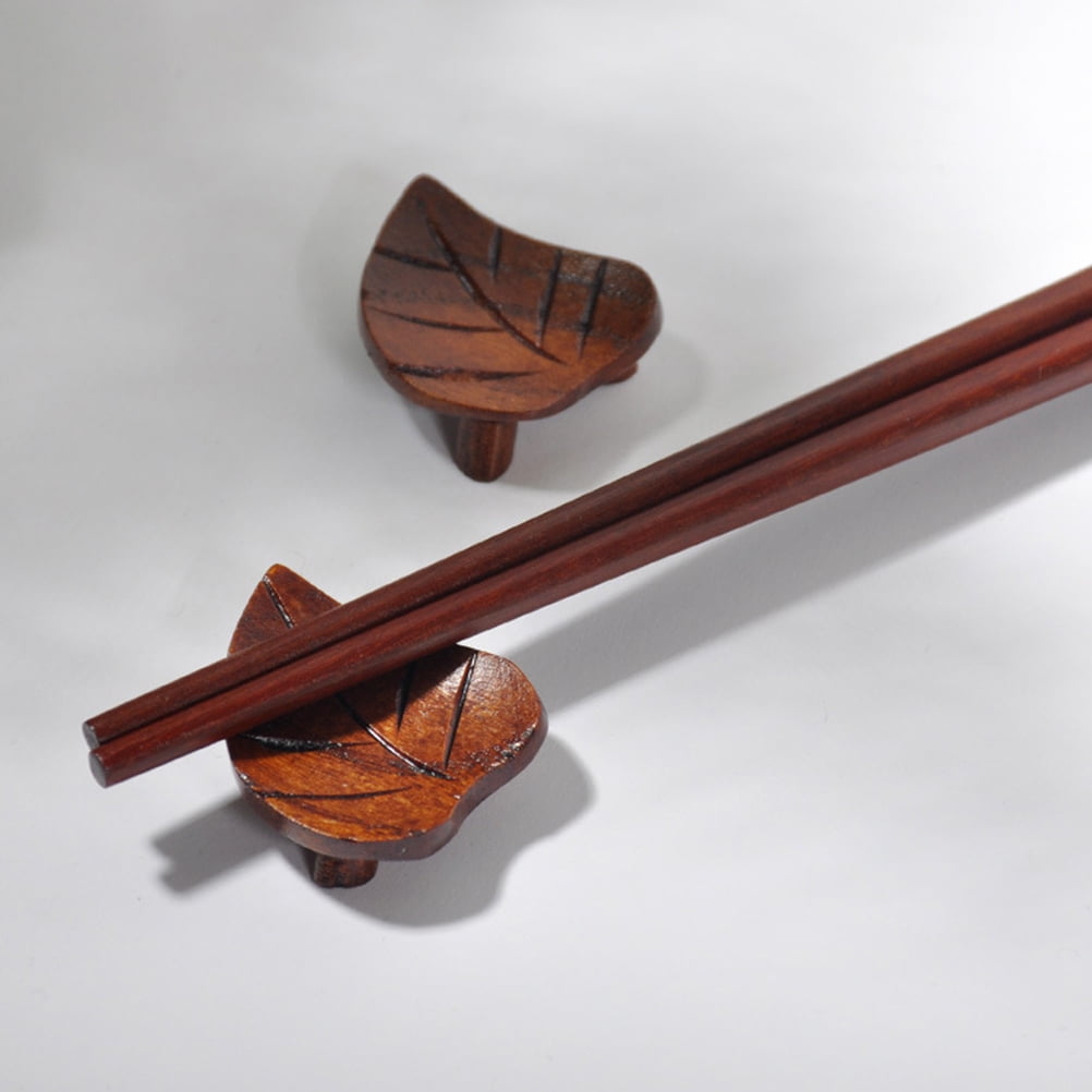 UPOUART 2Pcs Chopstick Stands Wood for Kitchen Utensils Premium Design ...