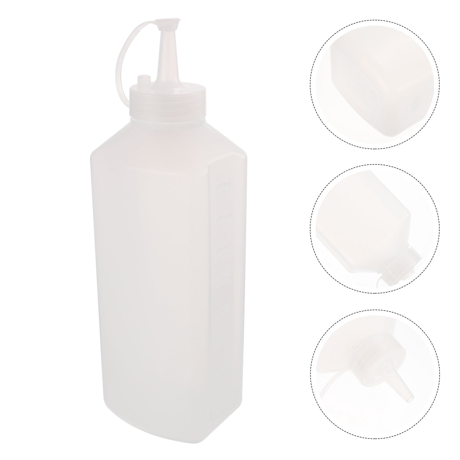 UPOUART 2Pcs Condiment Containers Squeeze Plastic Transparent Seasoning ...