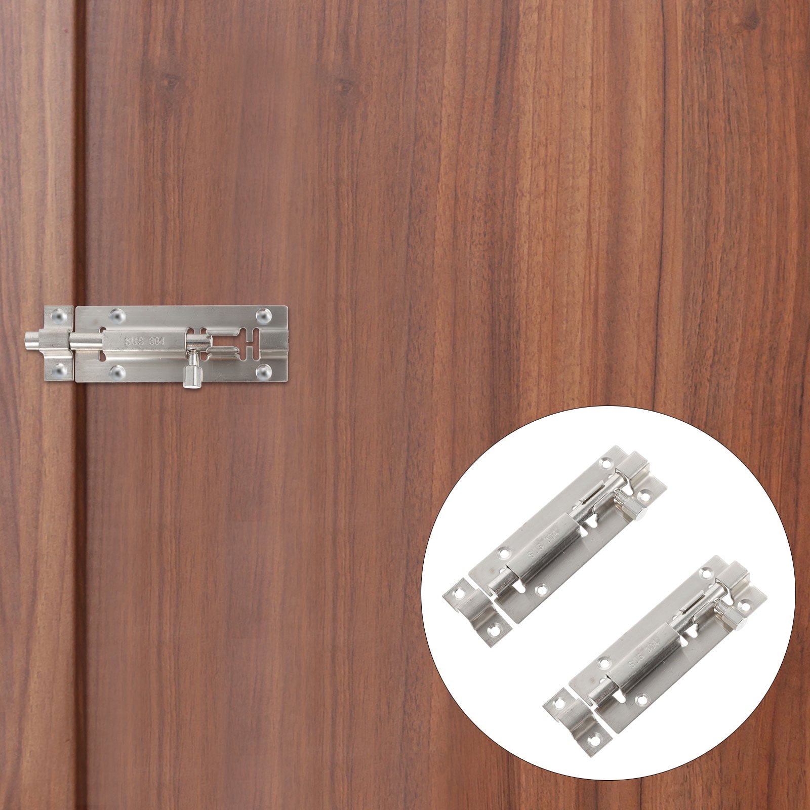 UPOUART 2-Pack Stainless Steel Door Safety Slide Bolt Locks with Easy ...