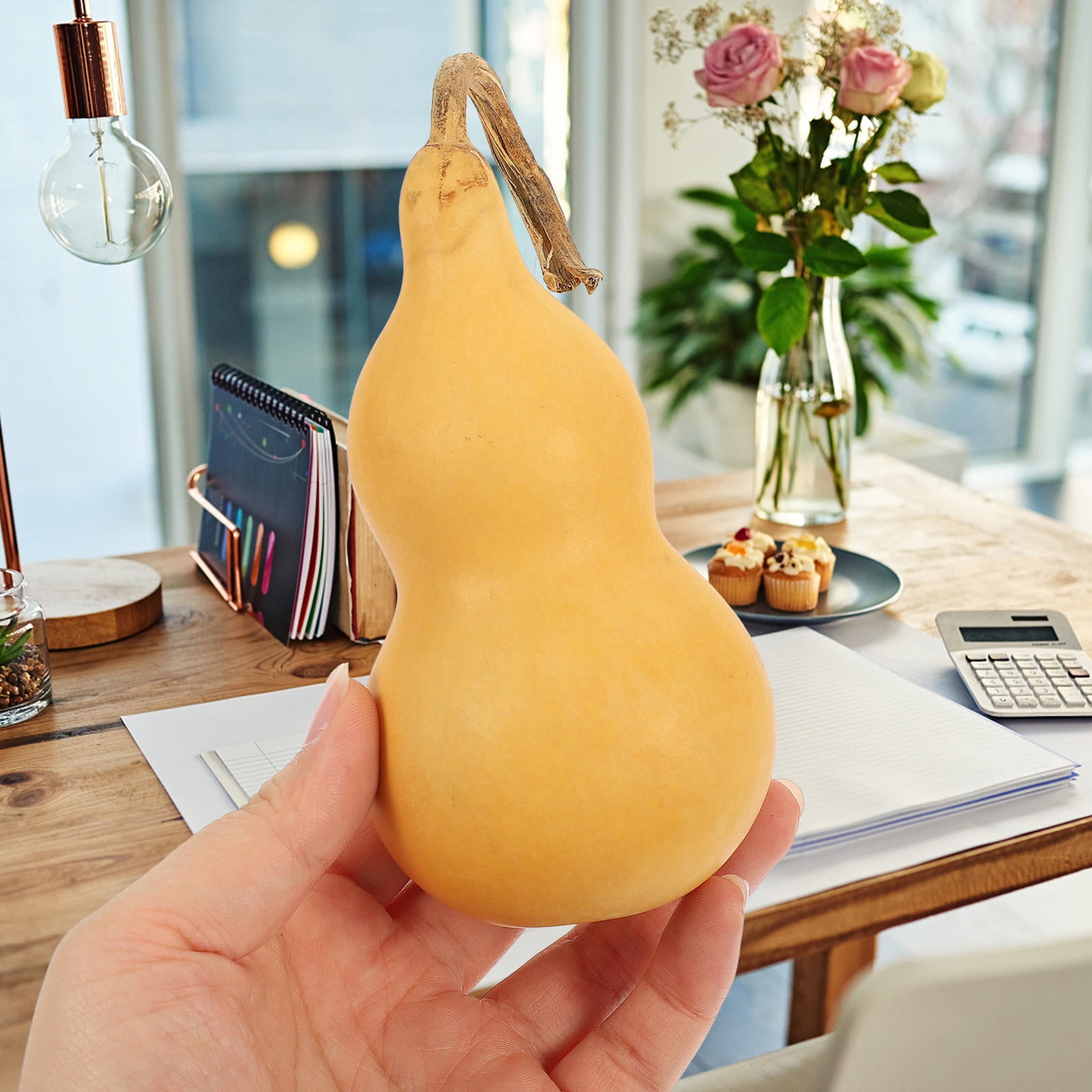 UPOUART 2Pcs Gourd For Diy Desktop Gourd Decor For Office Use Khaki ...