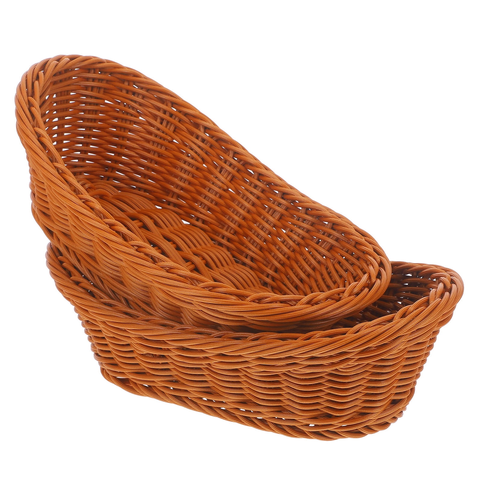 UPOUART 2Pcs Imitation Rattan Woven Baskets Tabletop Vegetable Basket ...