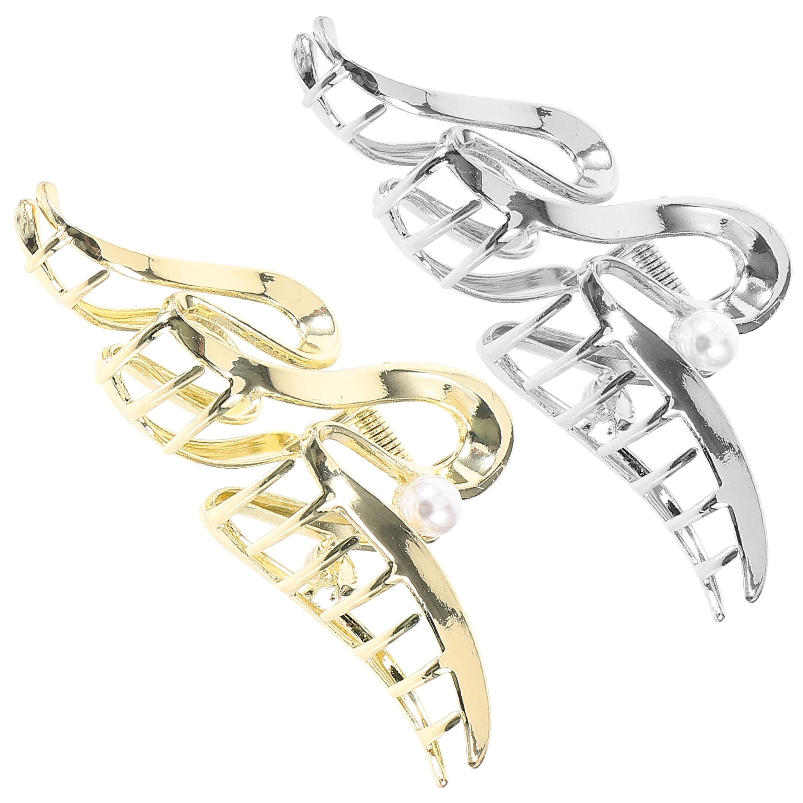 UPOUART 2Pcs Large Metal Claw Hair Clips Assorted Colors for Hair ...