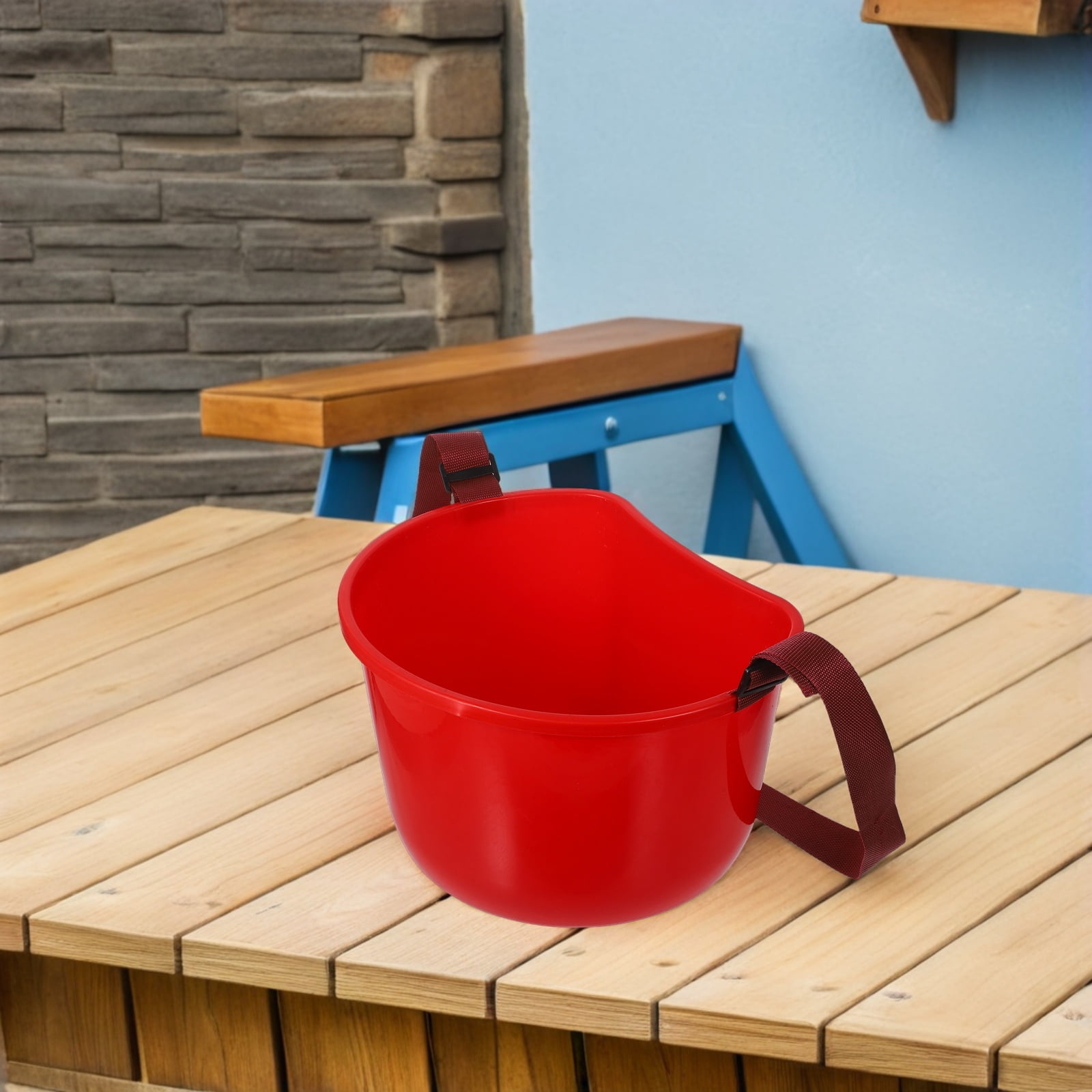 UPOUART 2-Pack Lightweight Red Plastic Picking Baskets with Ergonomic ...